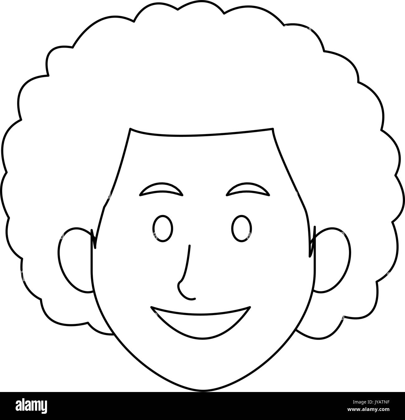 man character face avatar male outline image Stock Vector Image & Art ...