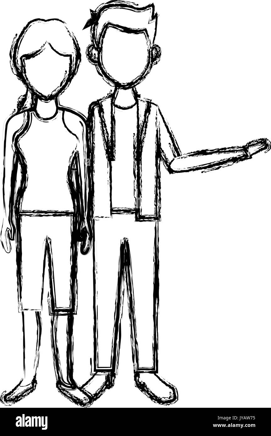 Drawings Of People Standing