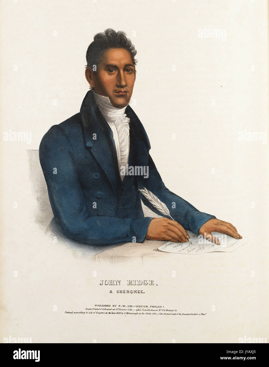 John Ridge, A Cherokee Stock Photo - Alamy