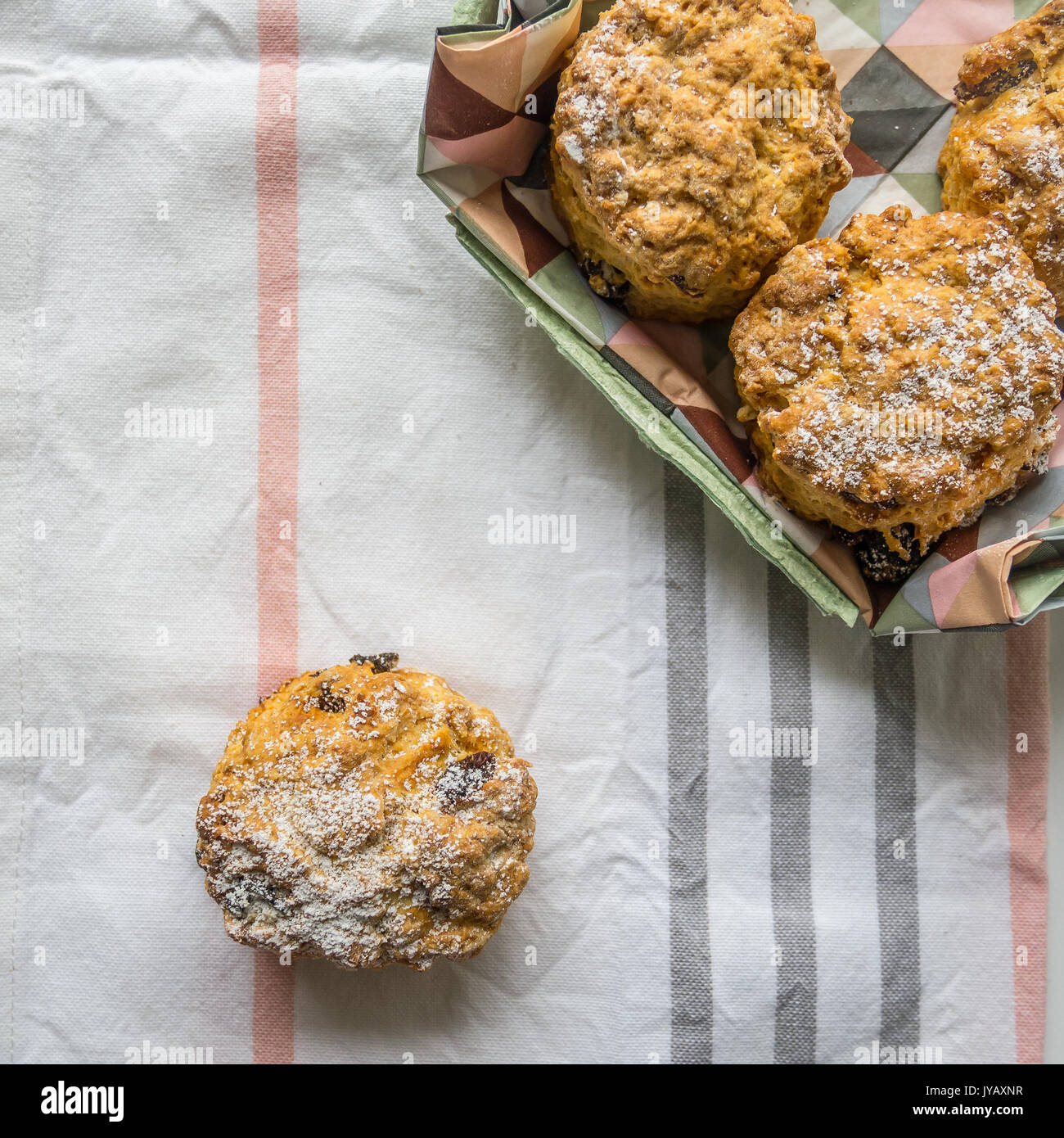 Scones top view hi-res stock photography and images - Alamy