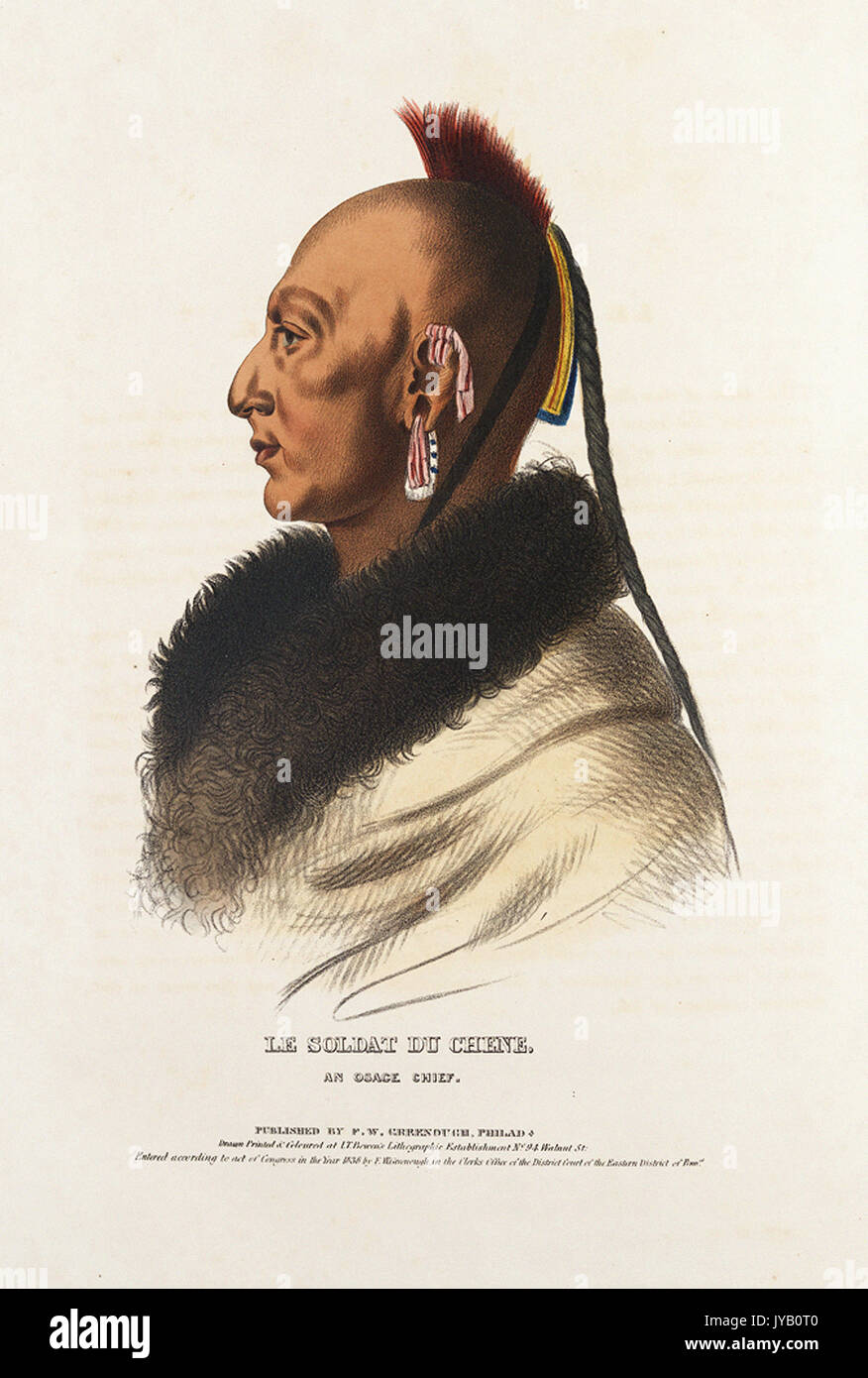La Soldat Du Chene, A Osage Chief Stock Photo - Alamy