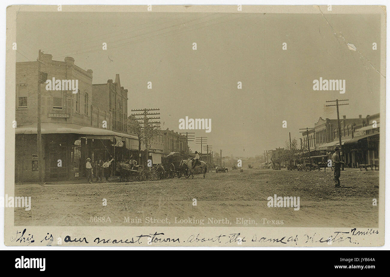 Main Street, Looking North, Elgin, Texas Stock Photo - Alamy