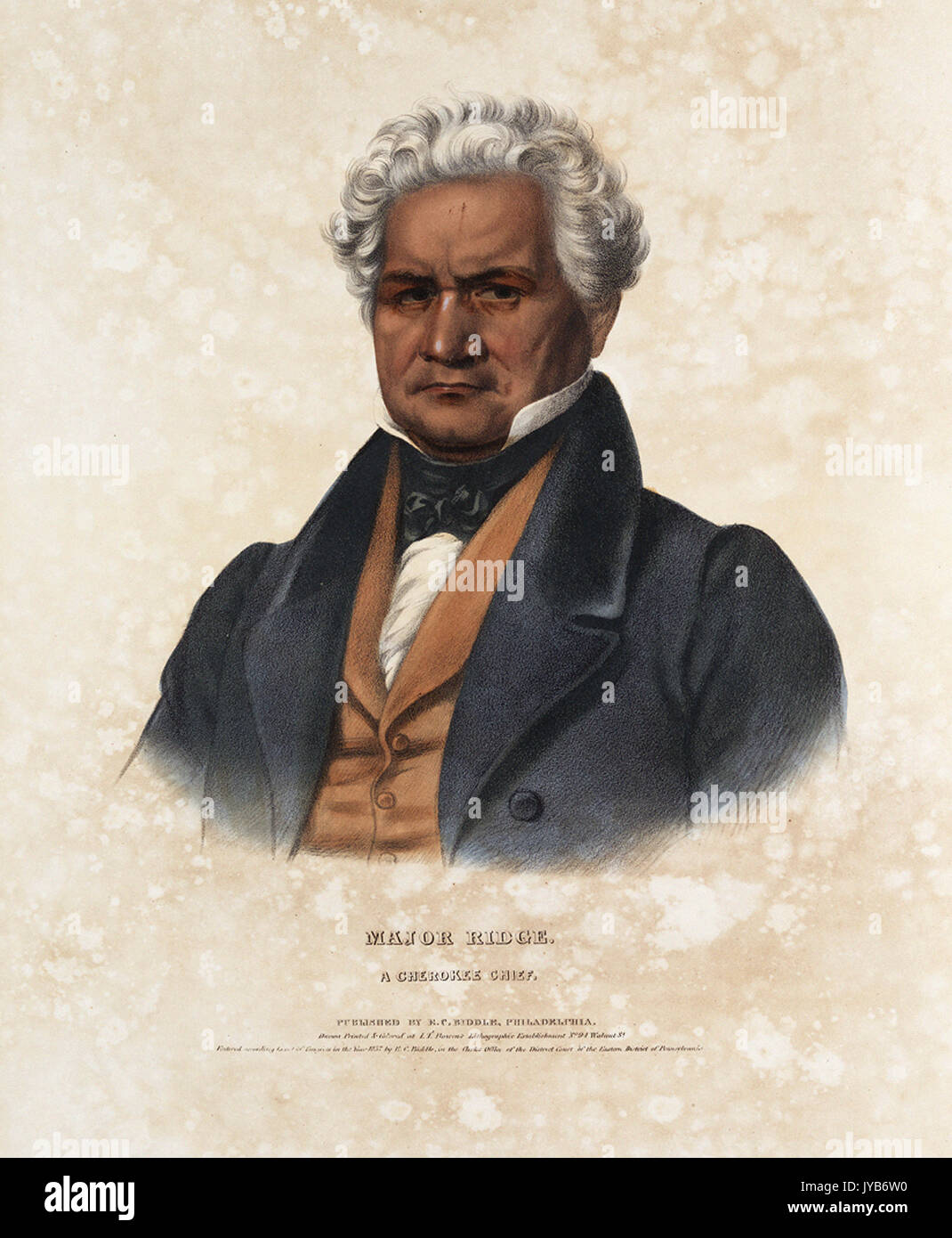 Major Ridge. A Cherokee Chief Stock Photo - Alamy