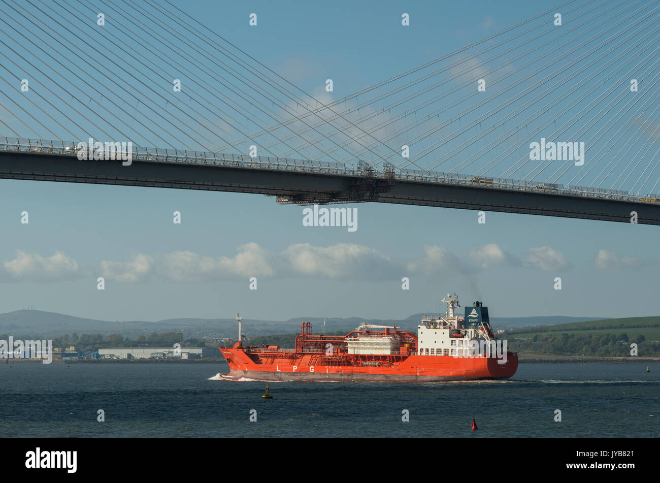 E Ships Shamal sailing up the Firth of Forth towards Grangemouth ...