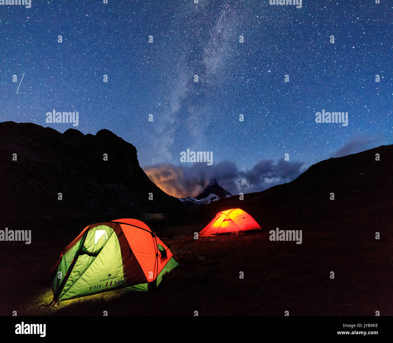 Camping on the shores of Lake Stellisee under the stars and Milky Way ...