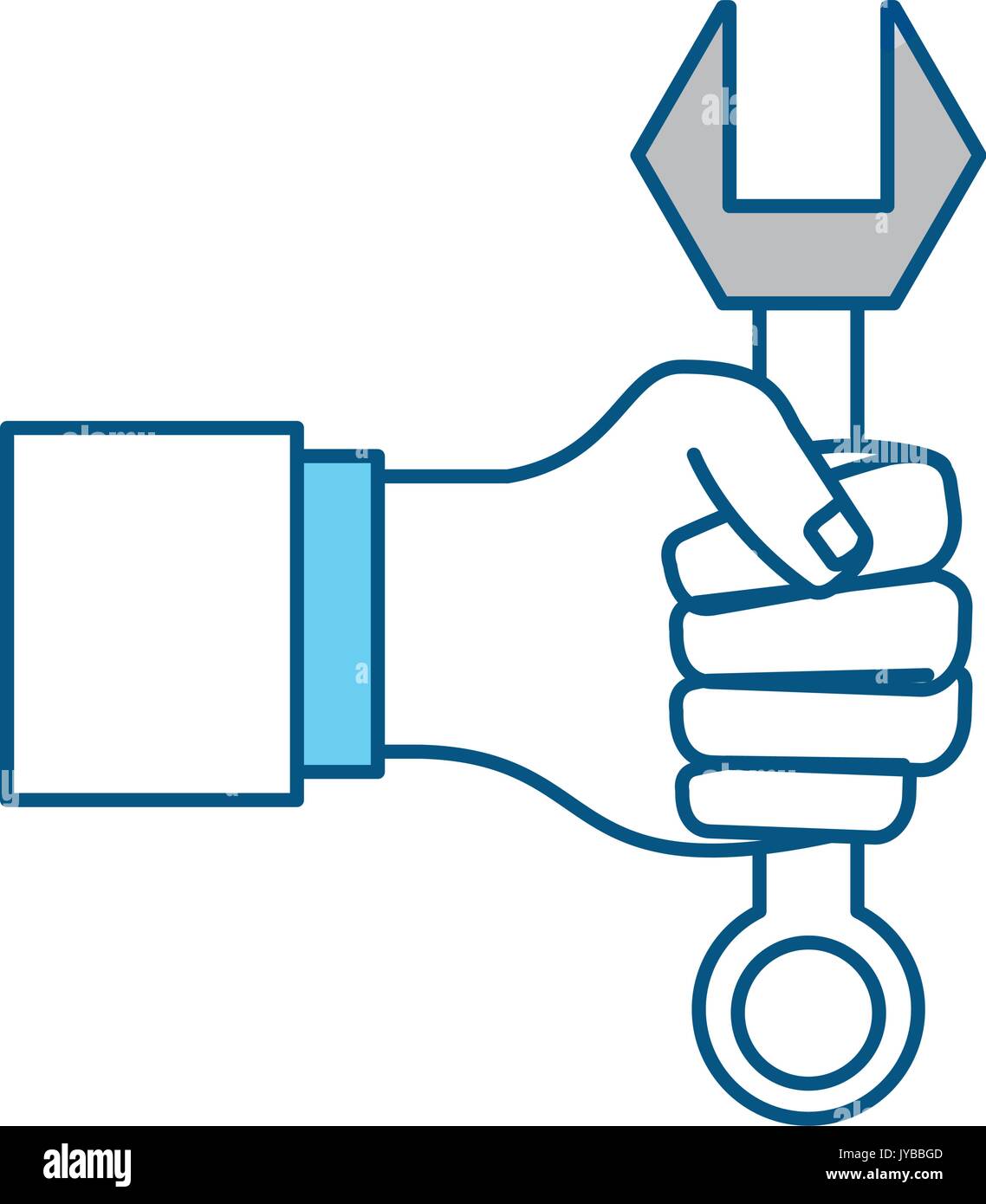 Hand with tool , Vector Illustration Stock Vector Image & Art - Alamy