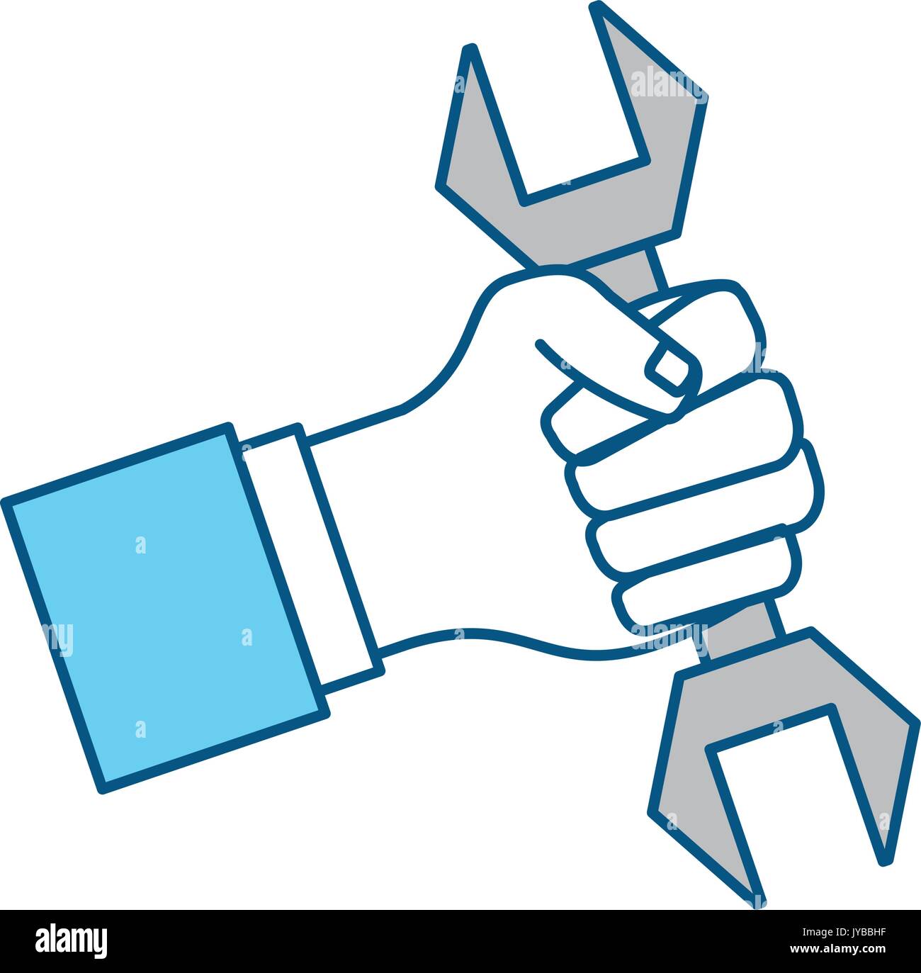 Hand with tool , Vector Illustration Stock Vector Image & Art - Alamy