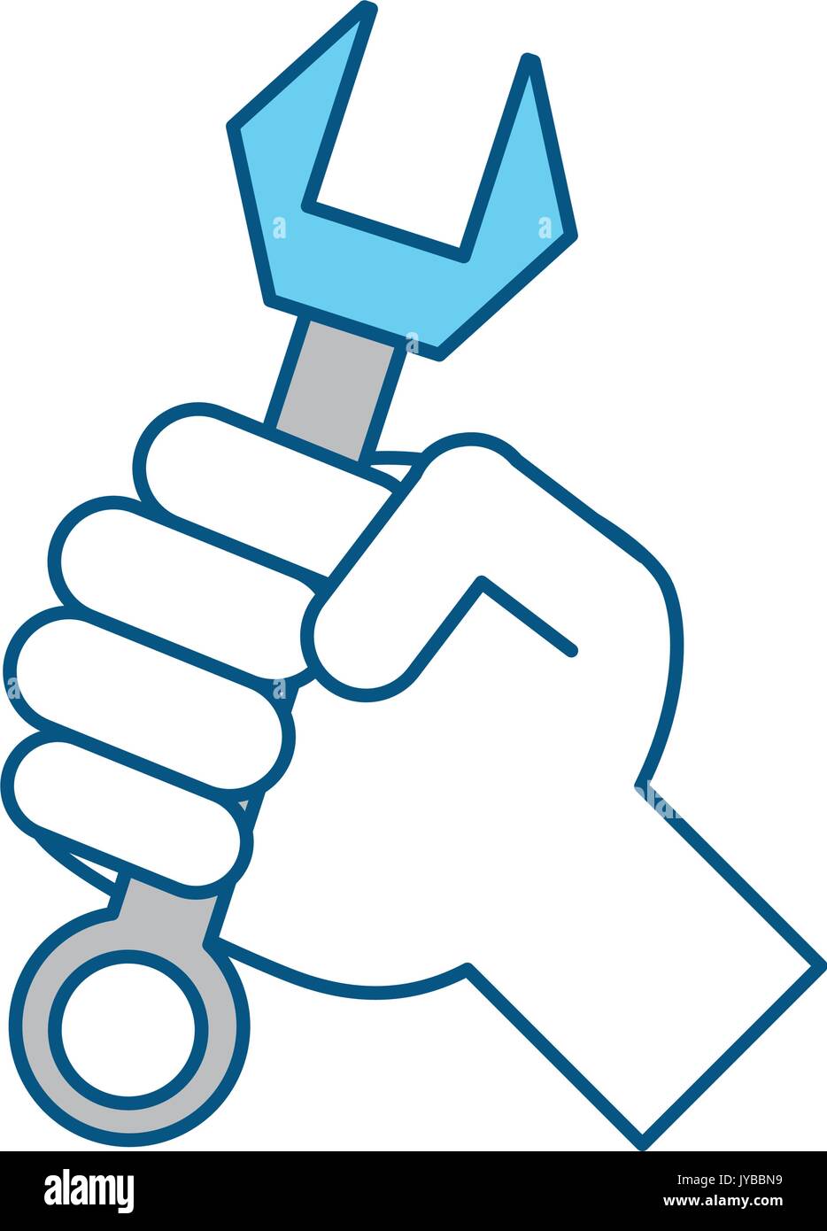 Hand with tool , Vector Illustration Stock Vector Image & Art - Alamy