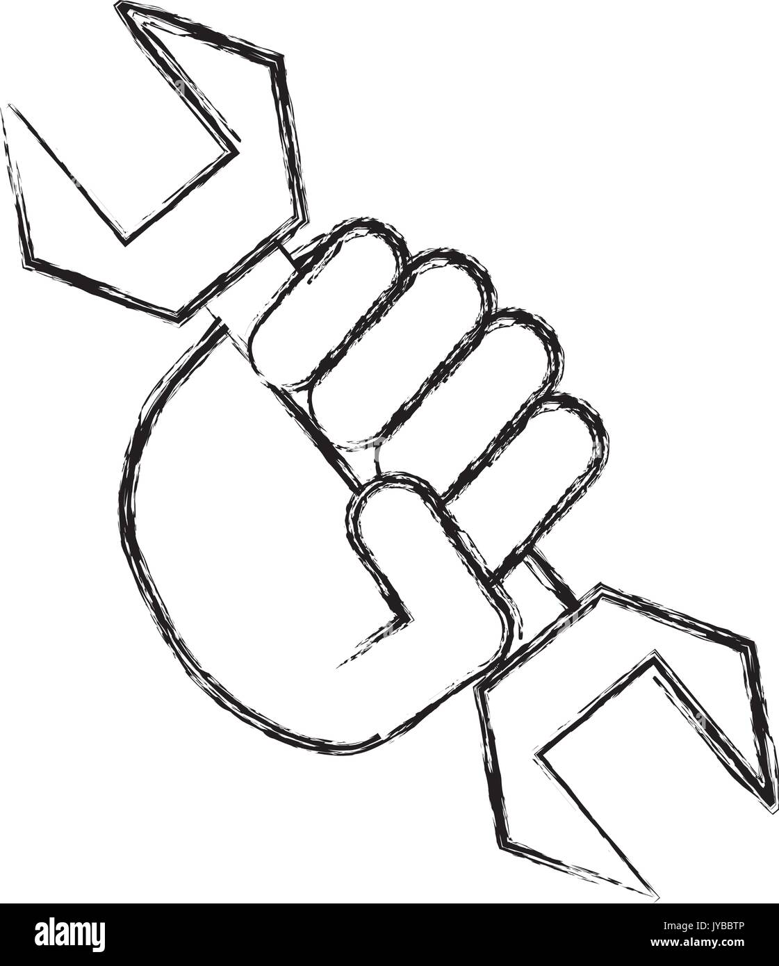 Hand with tool , Vector Illustration Stock Vector Image & Art - Alamy