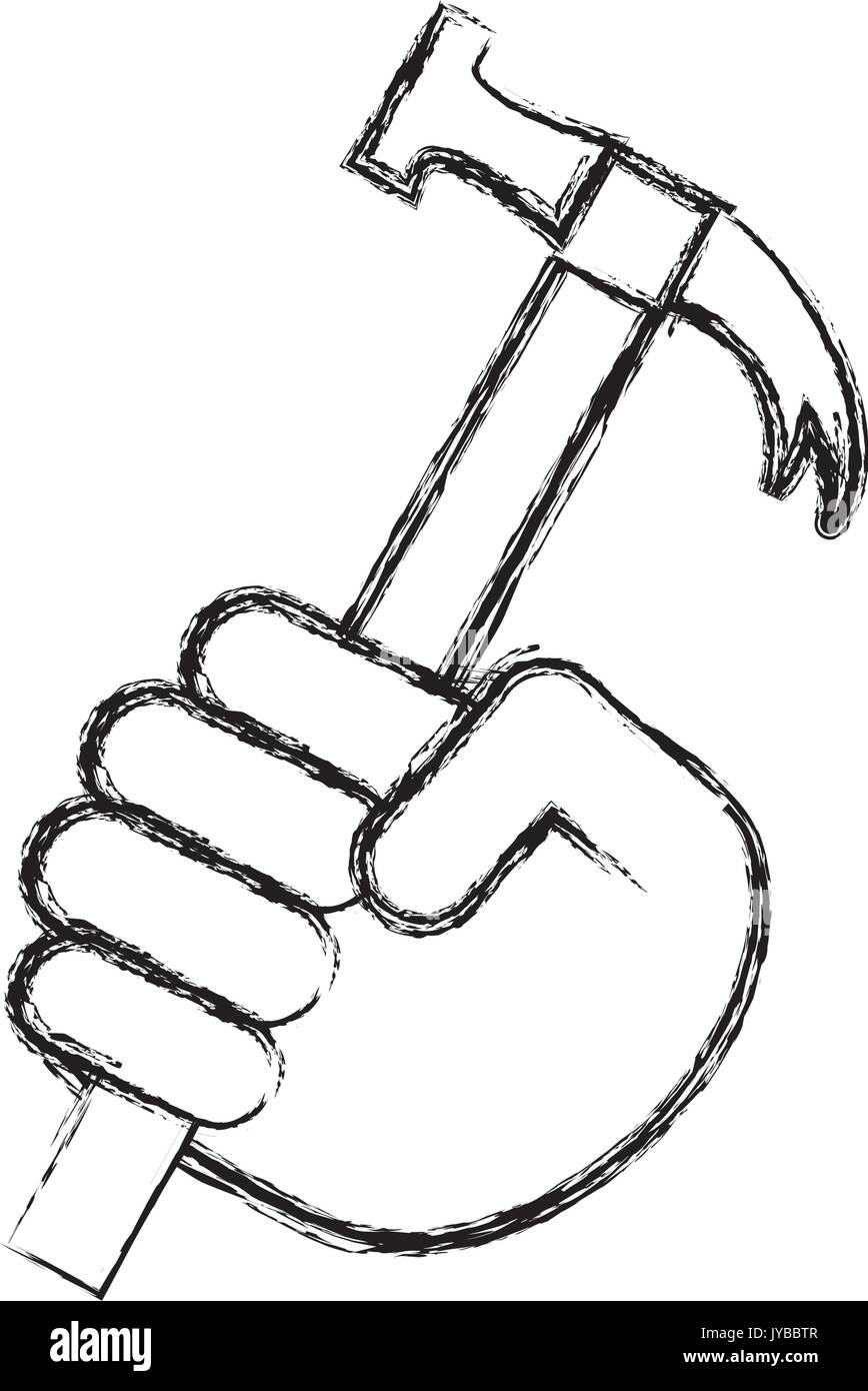 Hand with tool , Vector Illustration Stock Vector Image & Art - Alamy