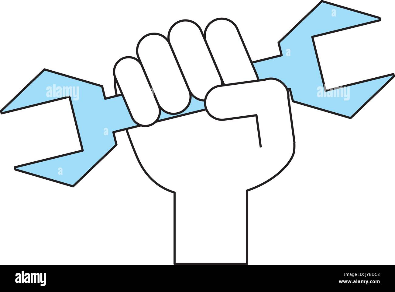 Hand with tool Vector Illustration Stock Vector Image & Art - Alamy