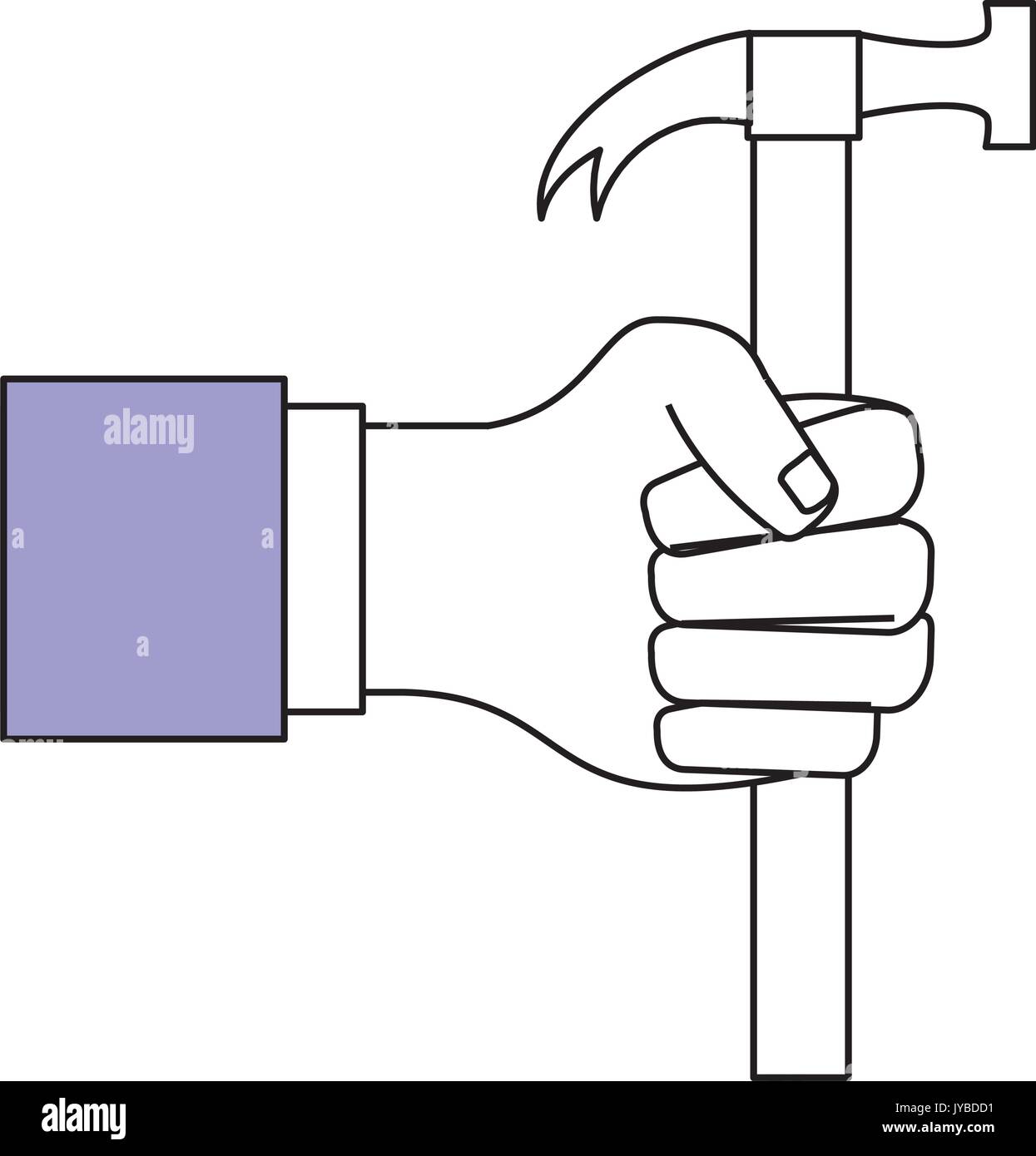 Hand with tool Vector Illustration Stock Vector Image & Art - Alamy