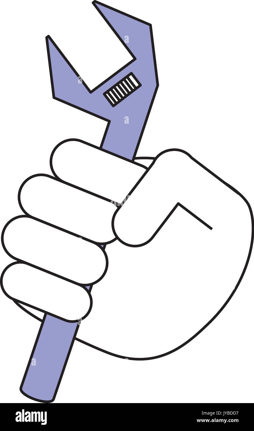 Hand with tool Vector Illustration Stock Vector Image & Art - Alamy