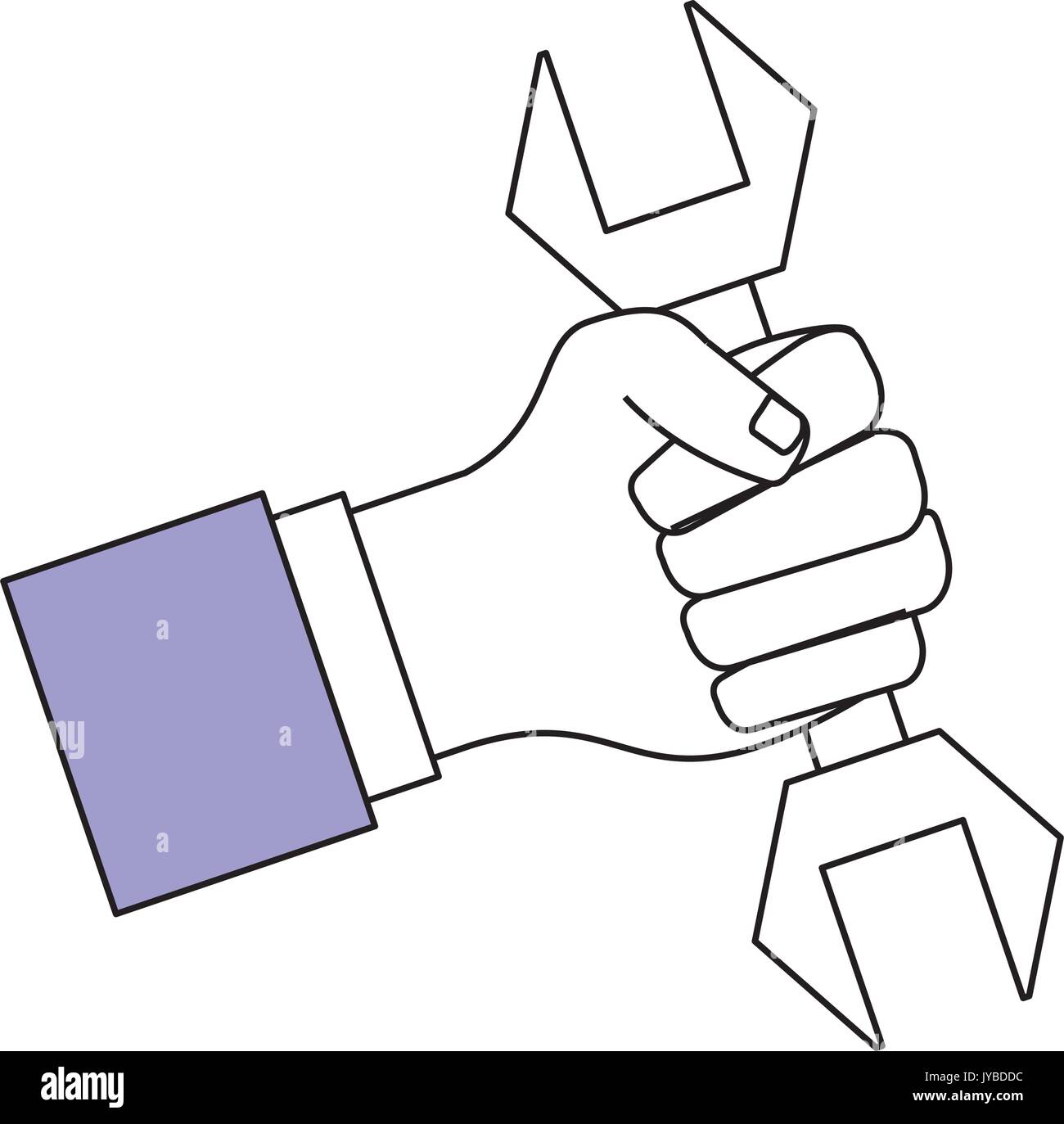 Hand with tool Vector Illustration Stock Vector Image & Art - Alamy