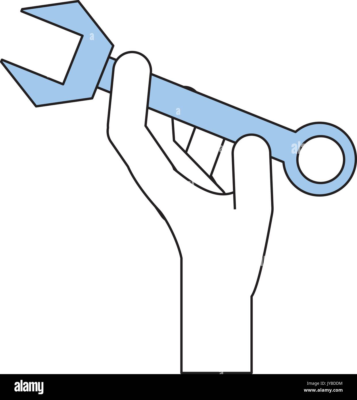 Hand with tool Vector Illustration Stock Vector Image & Art - Alamy