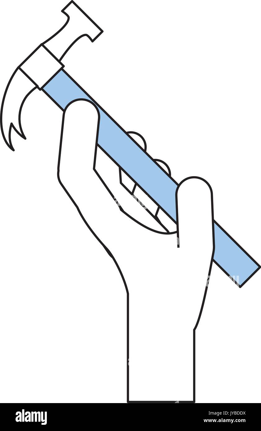 Hand with tool Vector Illustration Stock Vector Image & Art - Alamy