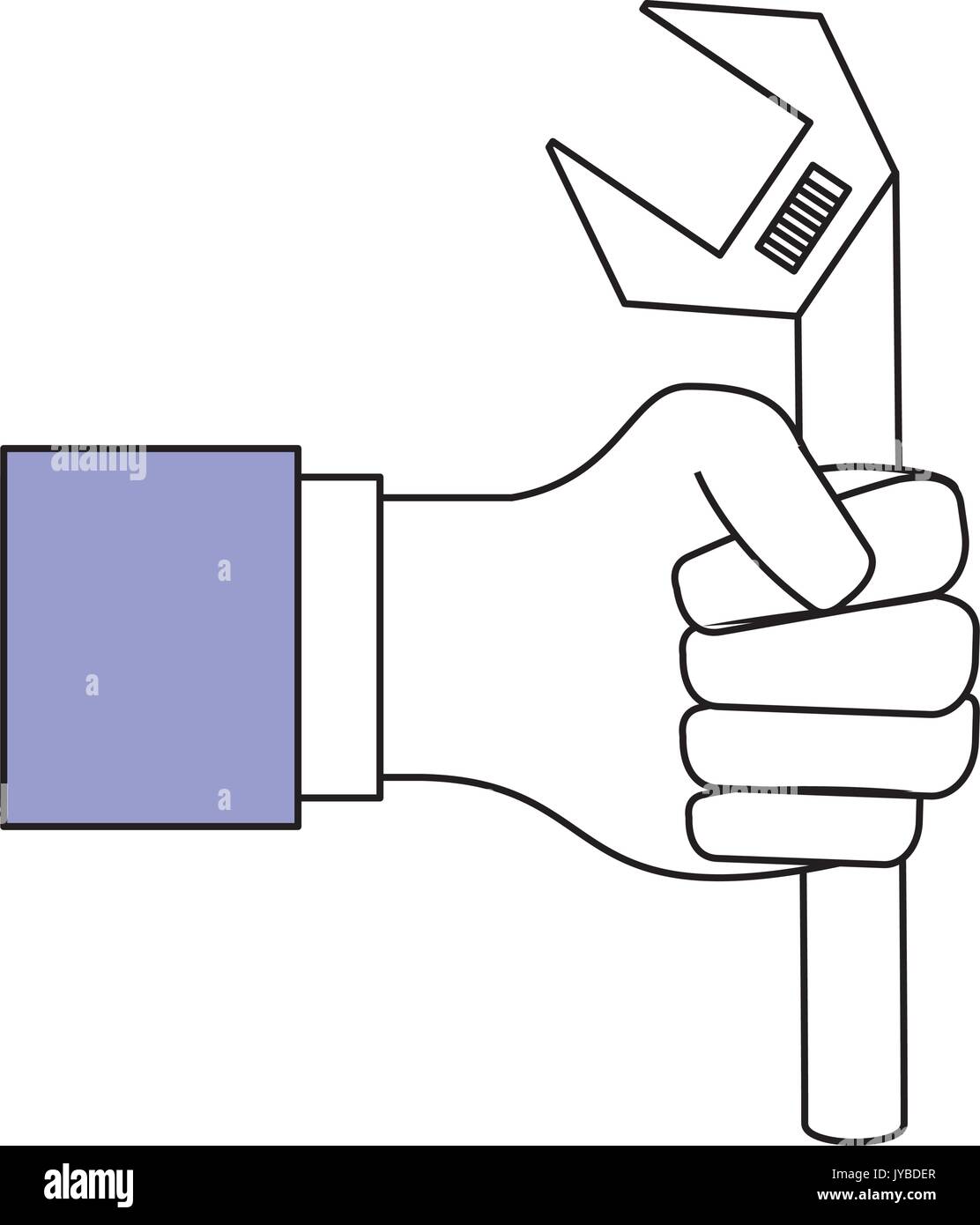 Hand with tool Vector Illustration Stock Vector Image & Art - Alamy