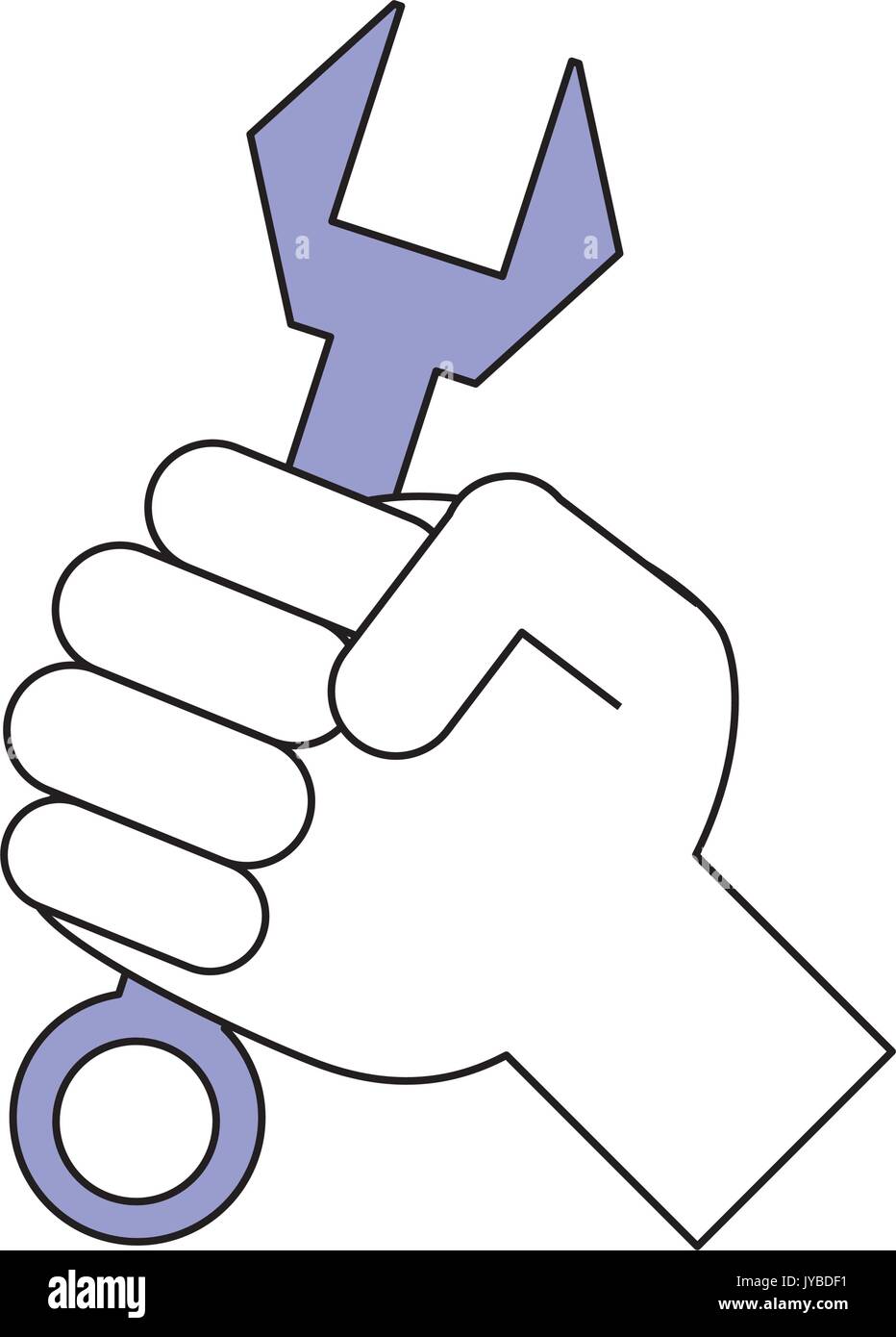 Hand with tool Vector Illustration Stock Vector Image & Art - Alamy