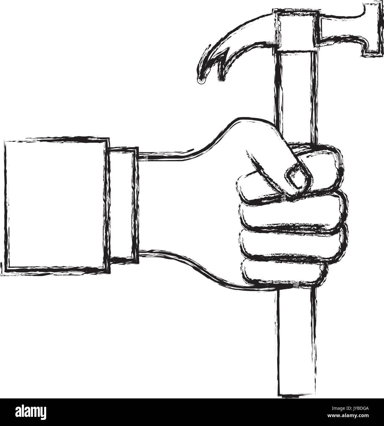 Hand with tool Vector Illustration Stock Vector Image & Art - Alamy