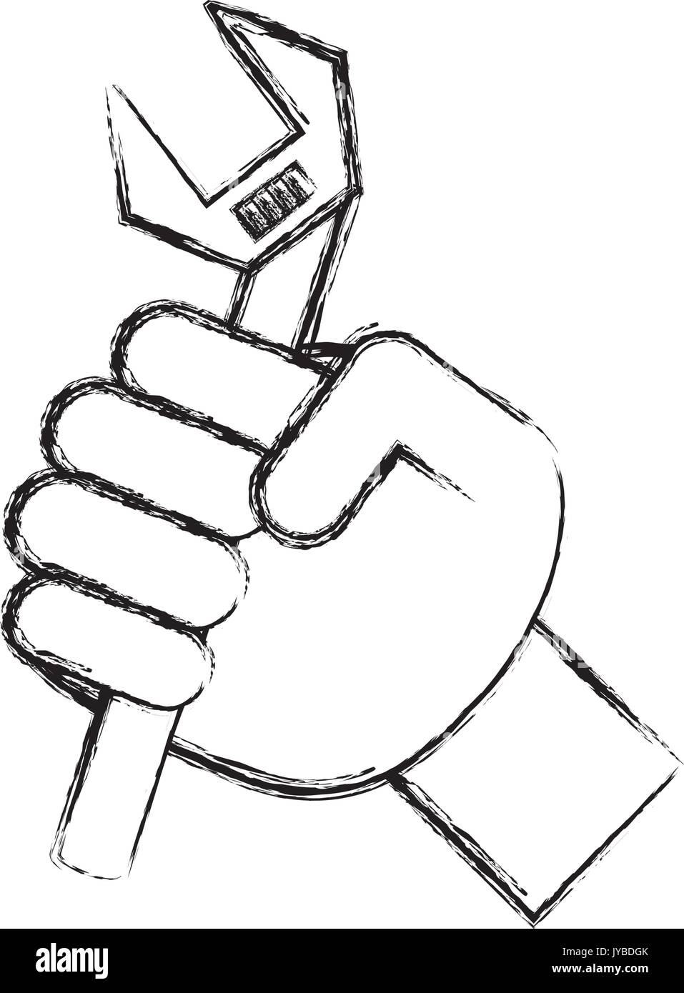 Hand with tool Vector Illustration Stock Vector Image & Art - Alamy