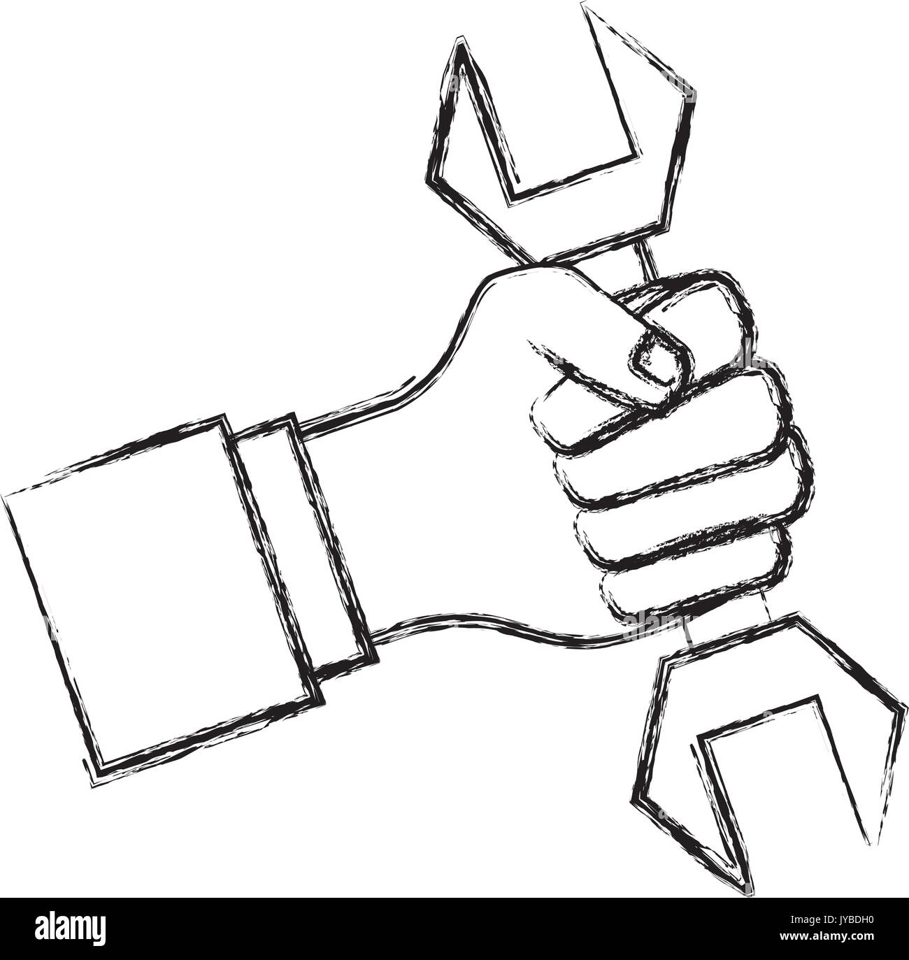 Hand with tool Vector Illustration Stock Vector Image & Art - Alamy
