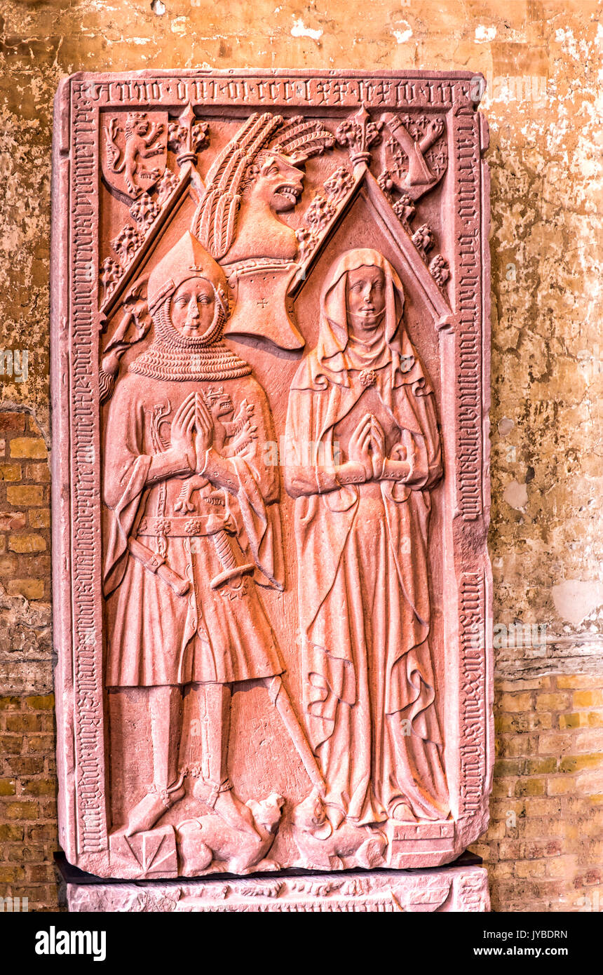 Medieval Panel exhibit in the Museum of Berlin Germany Stock Photo - Alamy