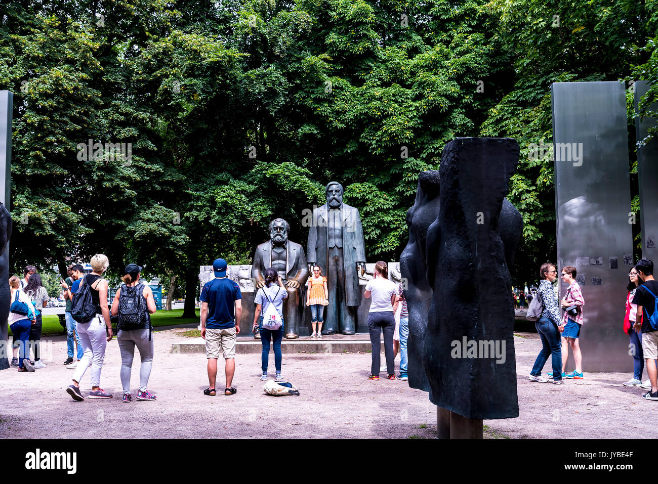 Statue of Marx and Engels in Berlin Germany Stock Photo - Alamy