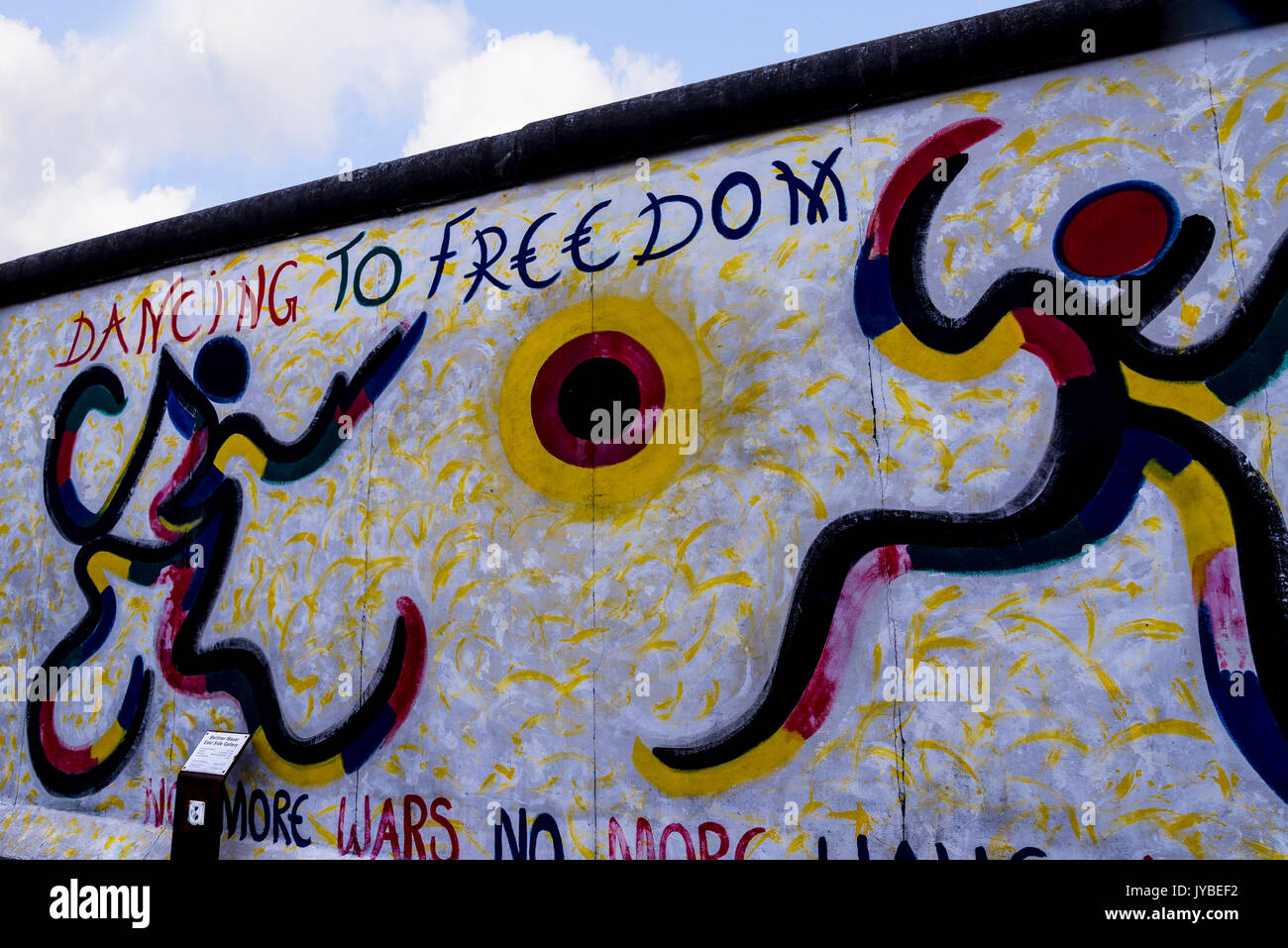 The Berlin Wall that divided East from West Berlin in Germany.This is ...