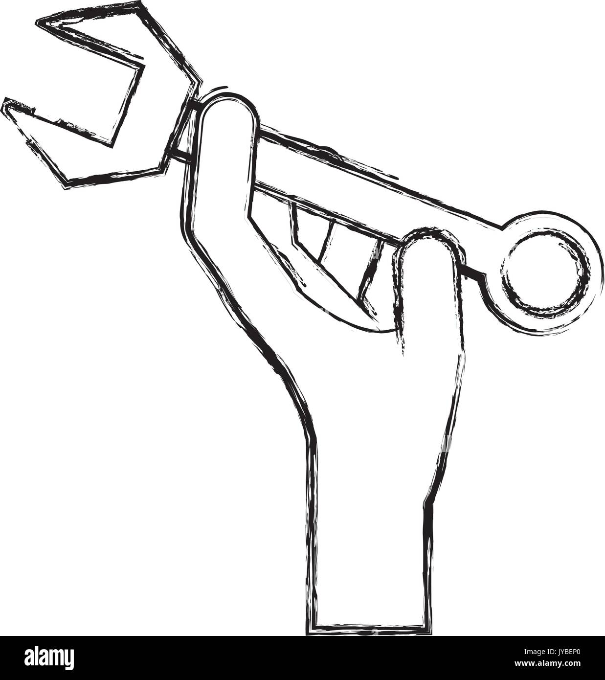 Hand with tool Vector Illustration Stock Vector Image & Art - Alamy