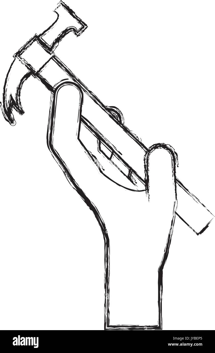 Hand with tool Vector Illustration Stock Vector Image & Art - Alamy