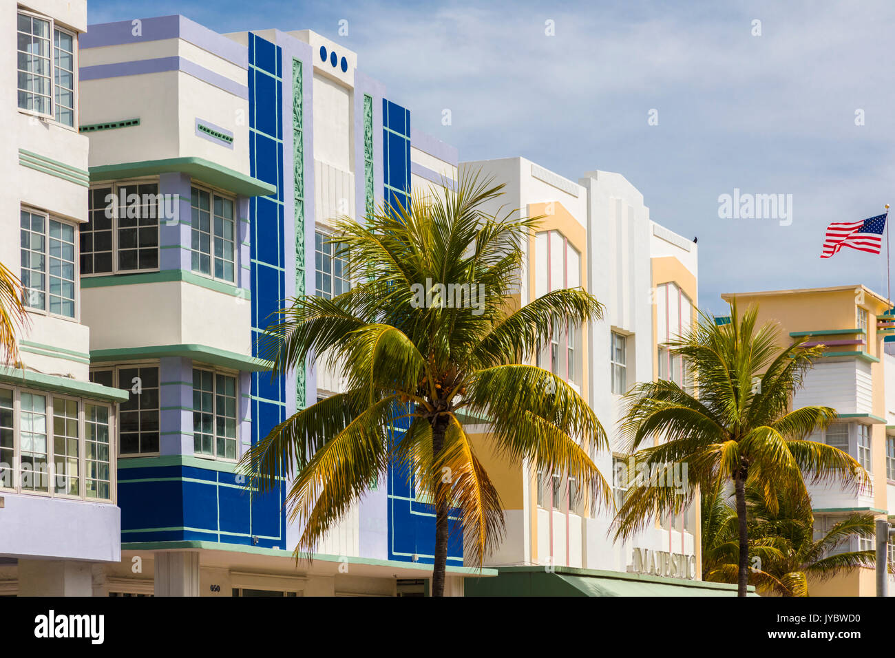 Art Deco Ocean Drive in Miami Beach Florida Stock Photo - Alamy