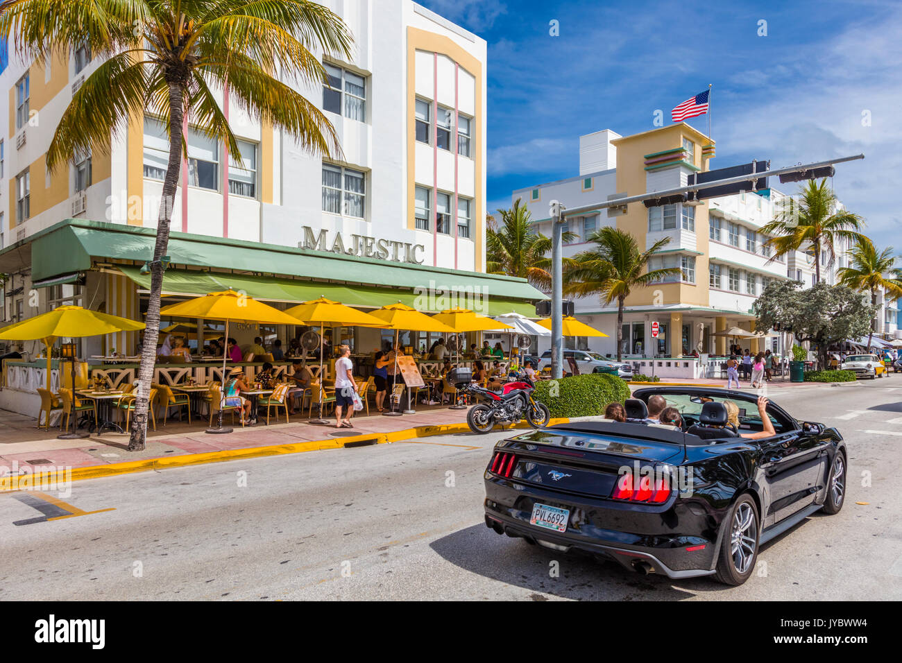 Art Deco Ocean Drive in Miami Beach Florida Stock Photo - Alamy