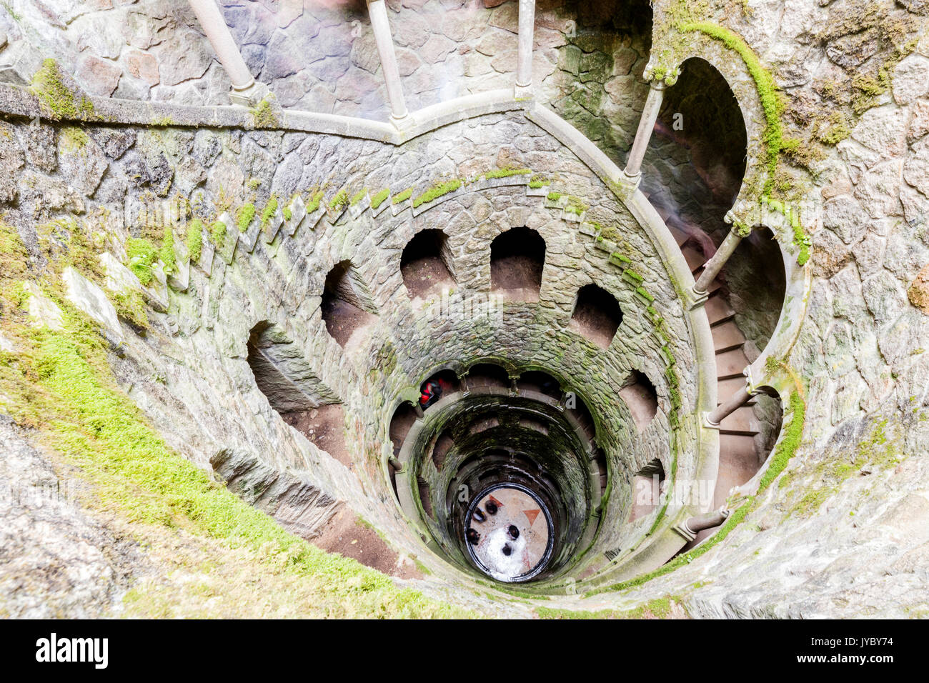 Top view of the spiral stairs inside the towers of masonic Initiation ...