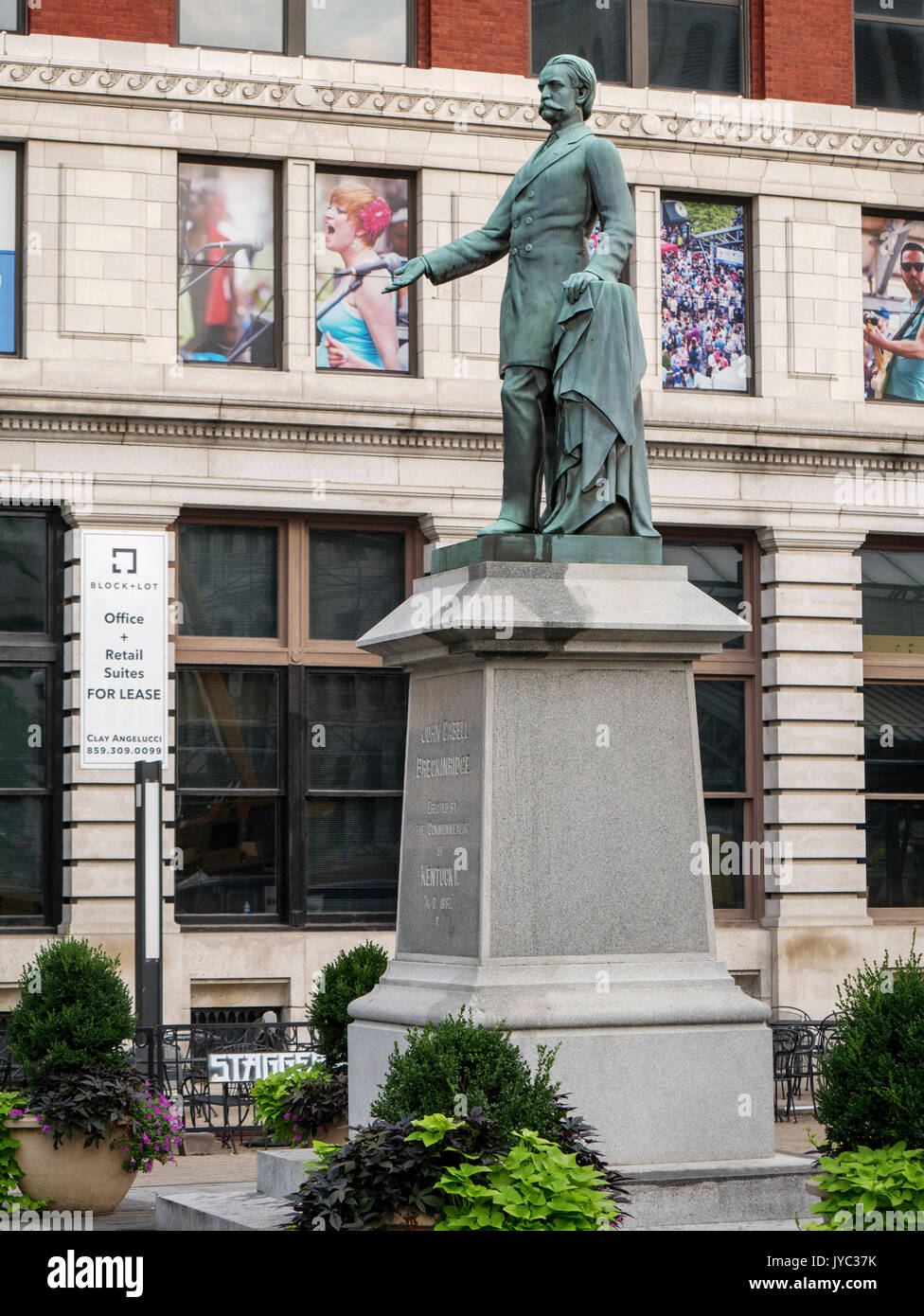 Stature of John C Breckinridge, U.S. Vice-president, later Confederate ...