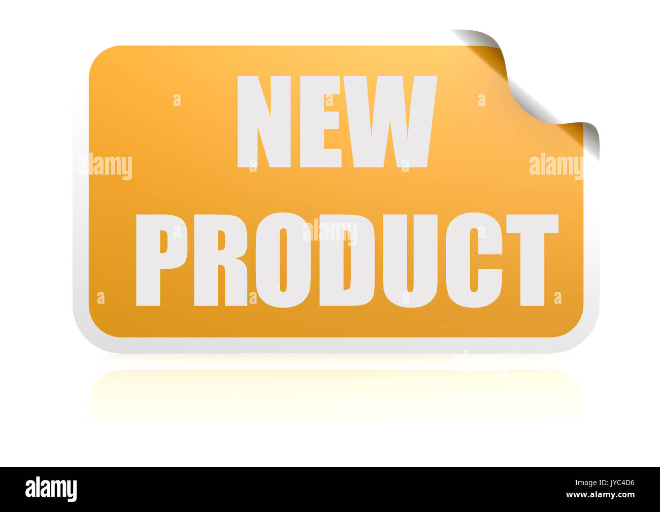 New product yellow sticker image with hi-res rendered artwork that ...