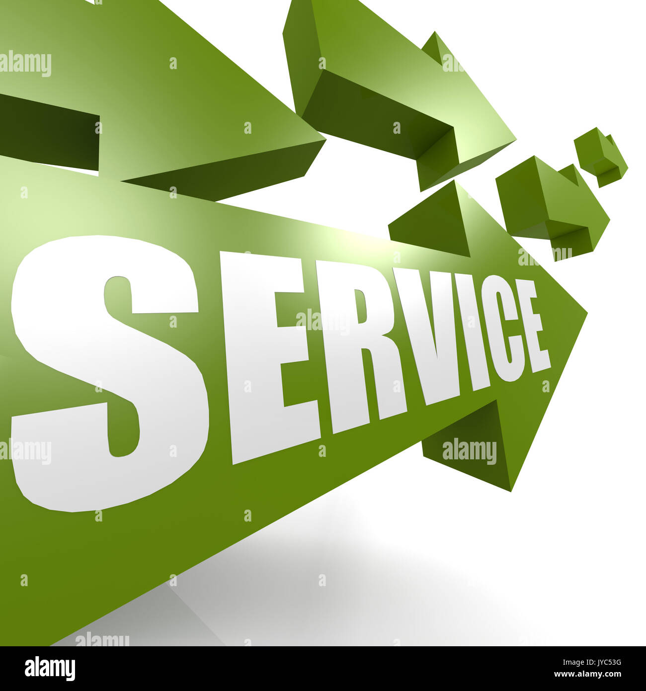 Service arrow in green image with hi-res rendered artwork that could be ...