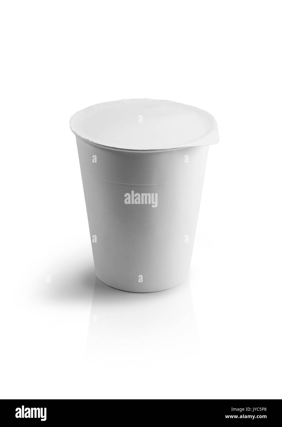 packaging white Cup design over a white background Stock Photo - Alamy