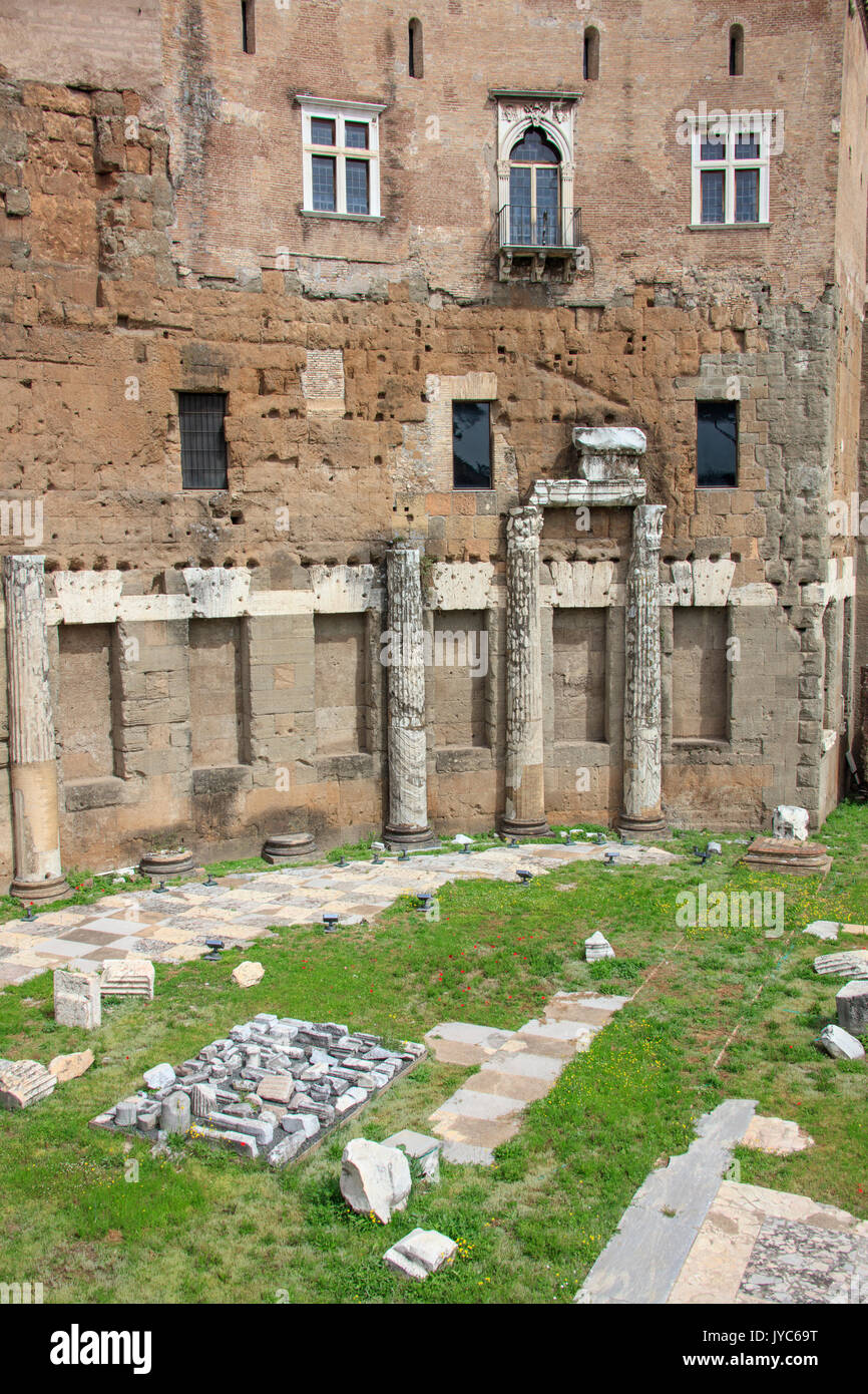 Details of the Trajan Forum and ruins symbol of the ancient Roman ...