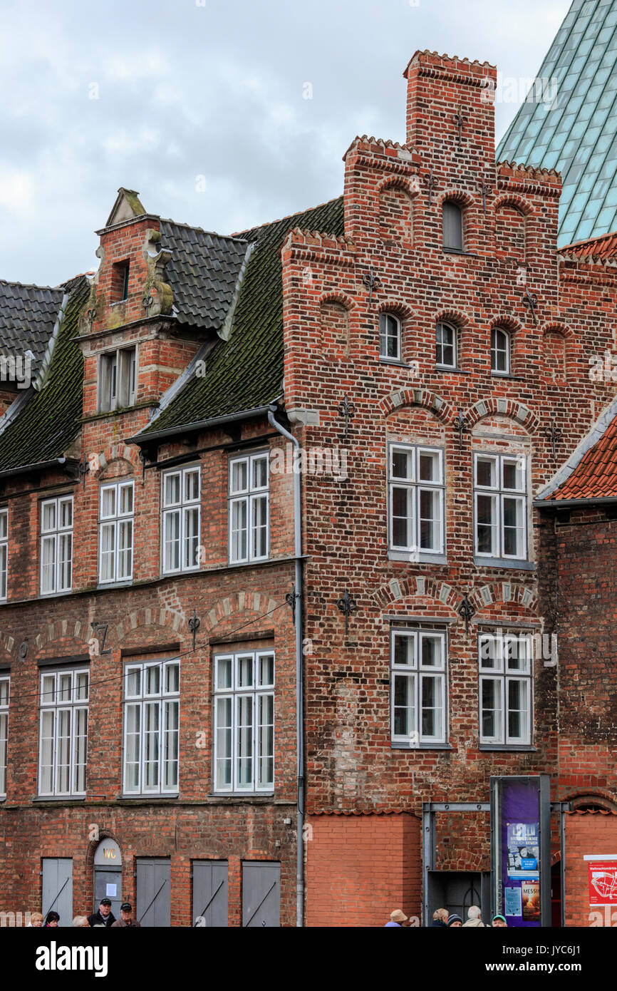 Typical buildings and architecture of Gothic style Lübeck Schleswig ...