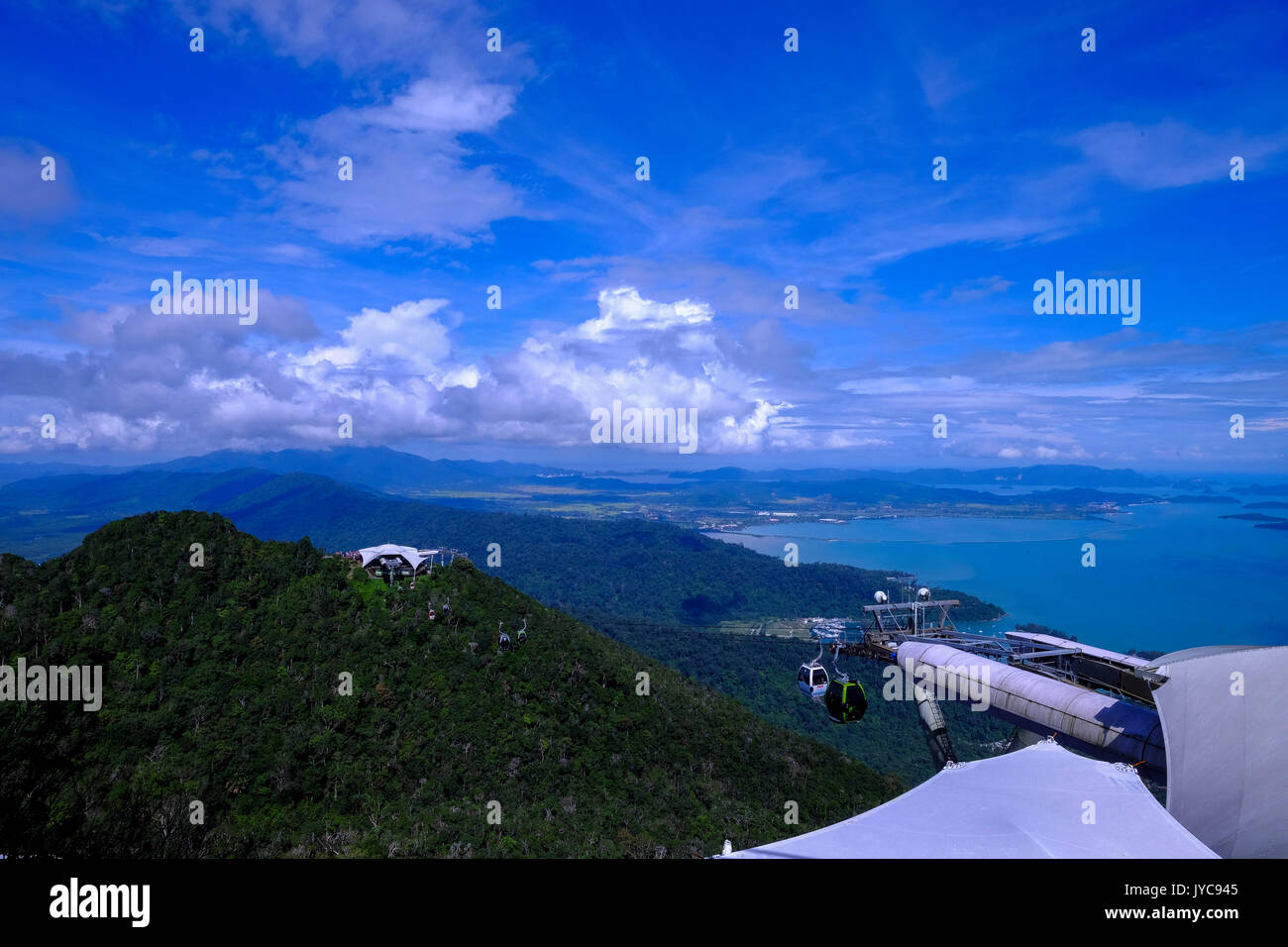 Sky Cab on Langkawi Malaysia with a Cable cars facilities Stock Photo ...