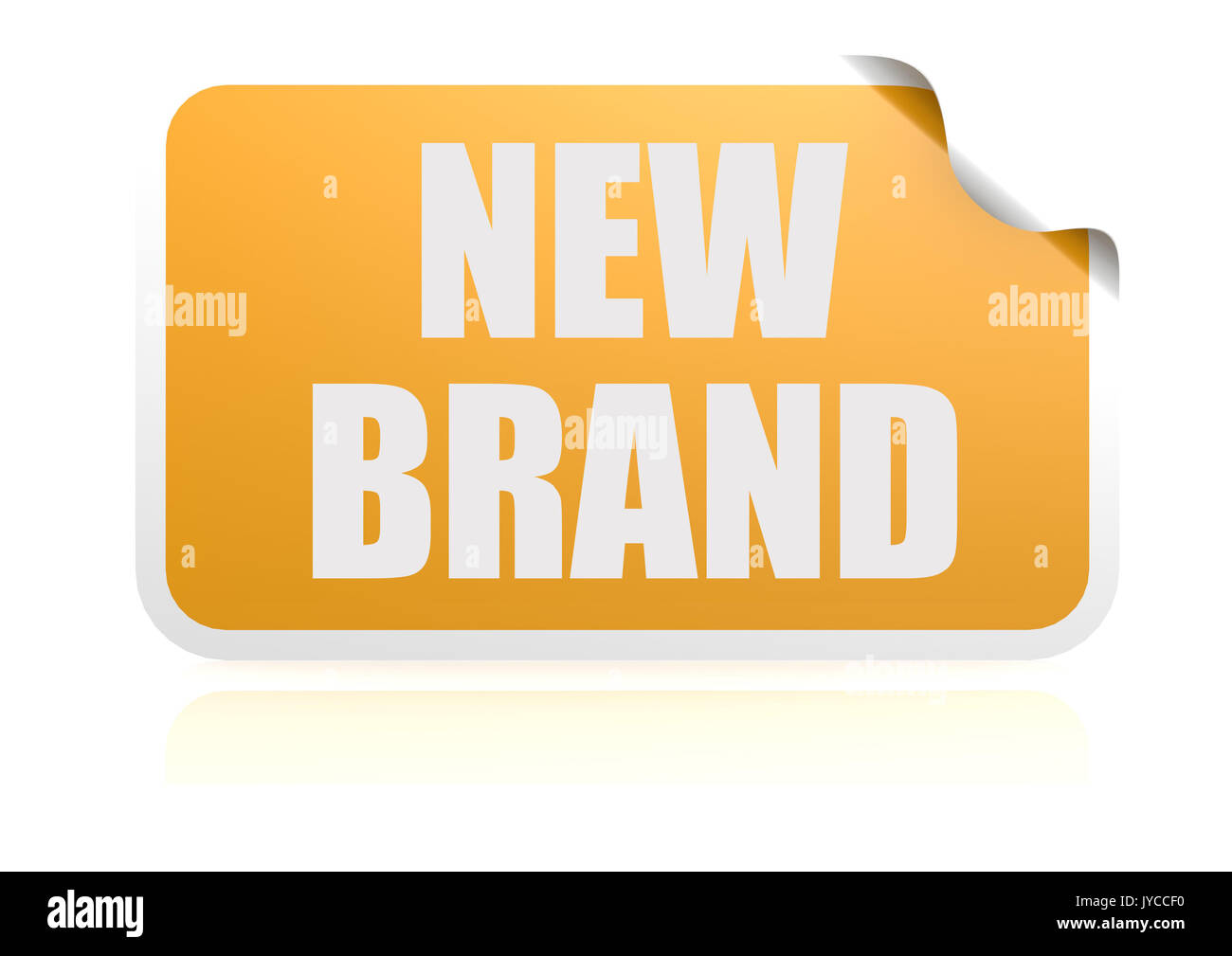 New brand yellow sticker image with hi-res rendered artwork that could ...
