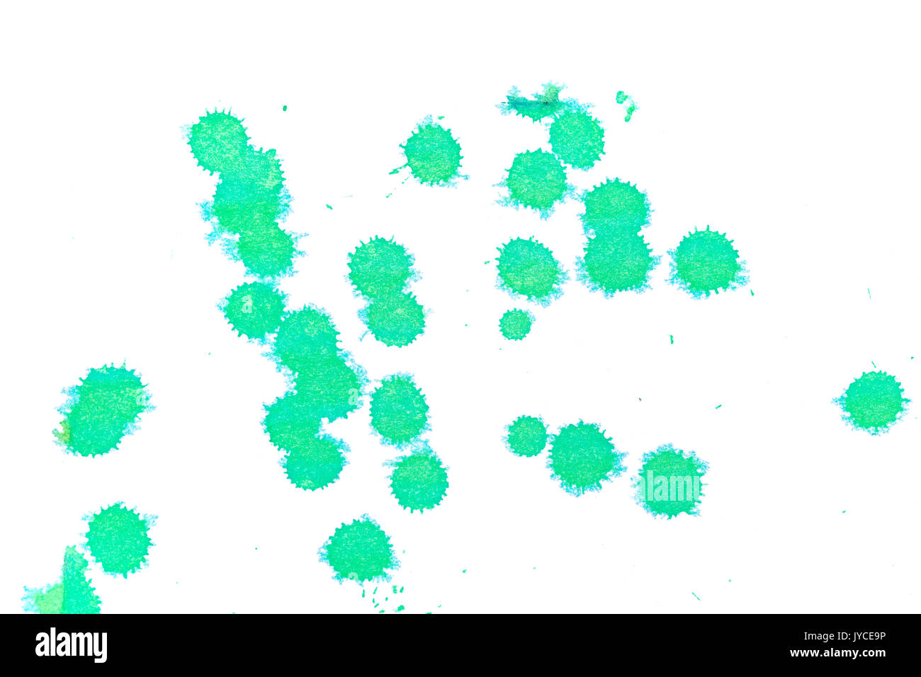 Abstract green ink splash. Ink blots. Elements of design. The water ...