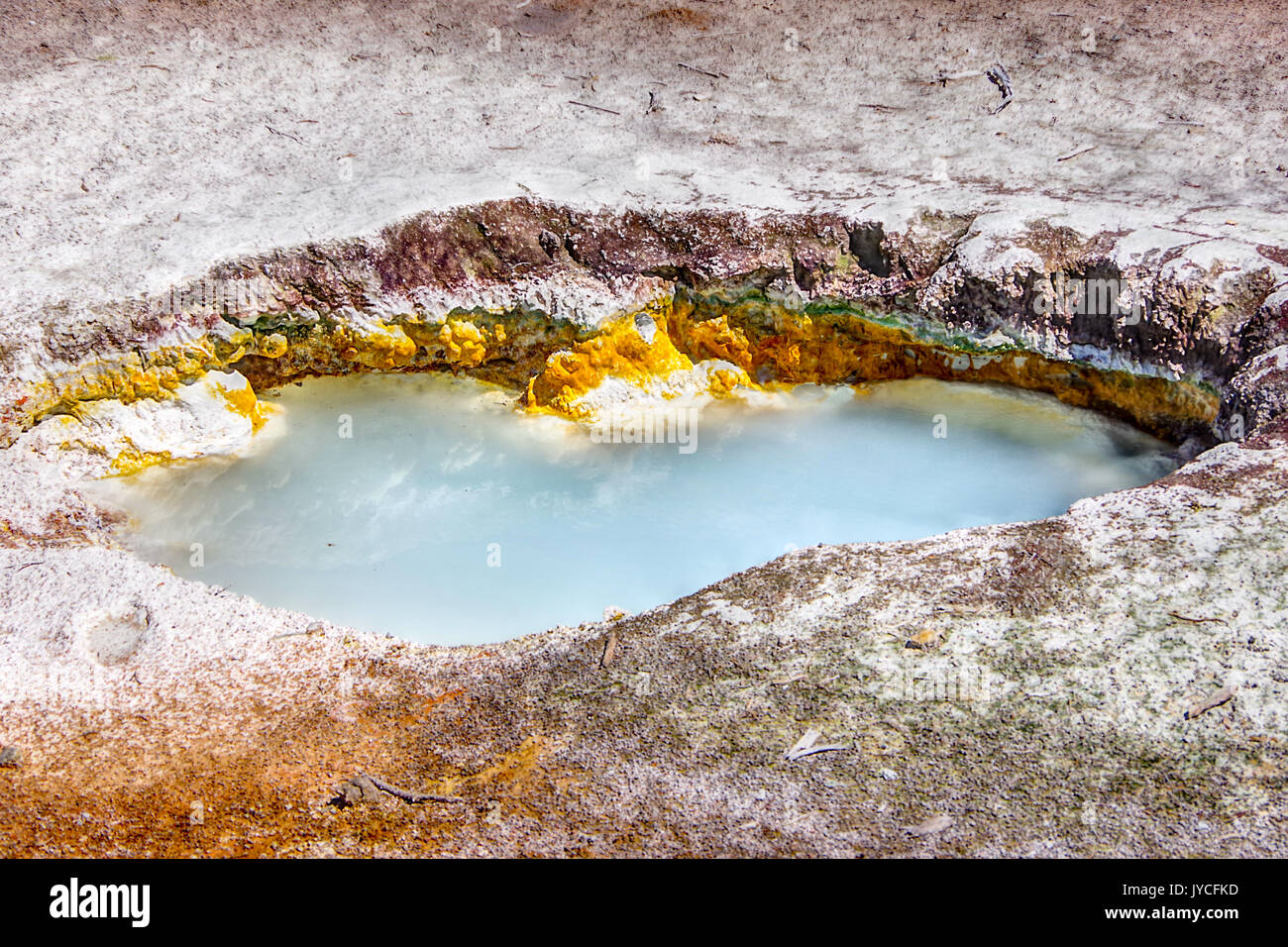 Fountain Painted Pots Yellowstone Park Stock Photo - Alamy