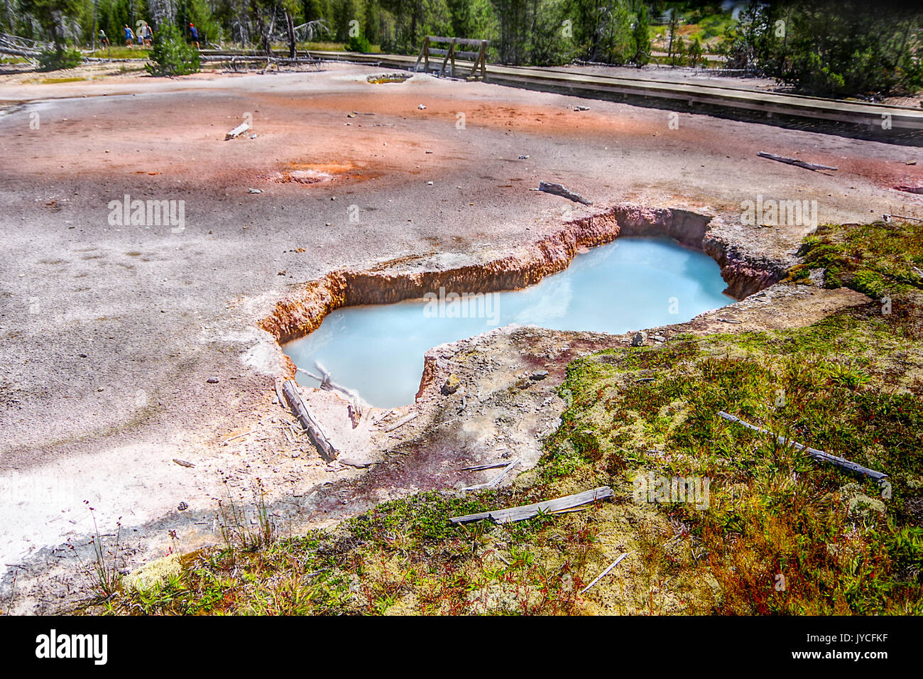 Fountain Painted Pots Yellowstone Park Stock Photo - Alamy