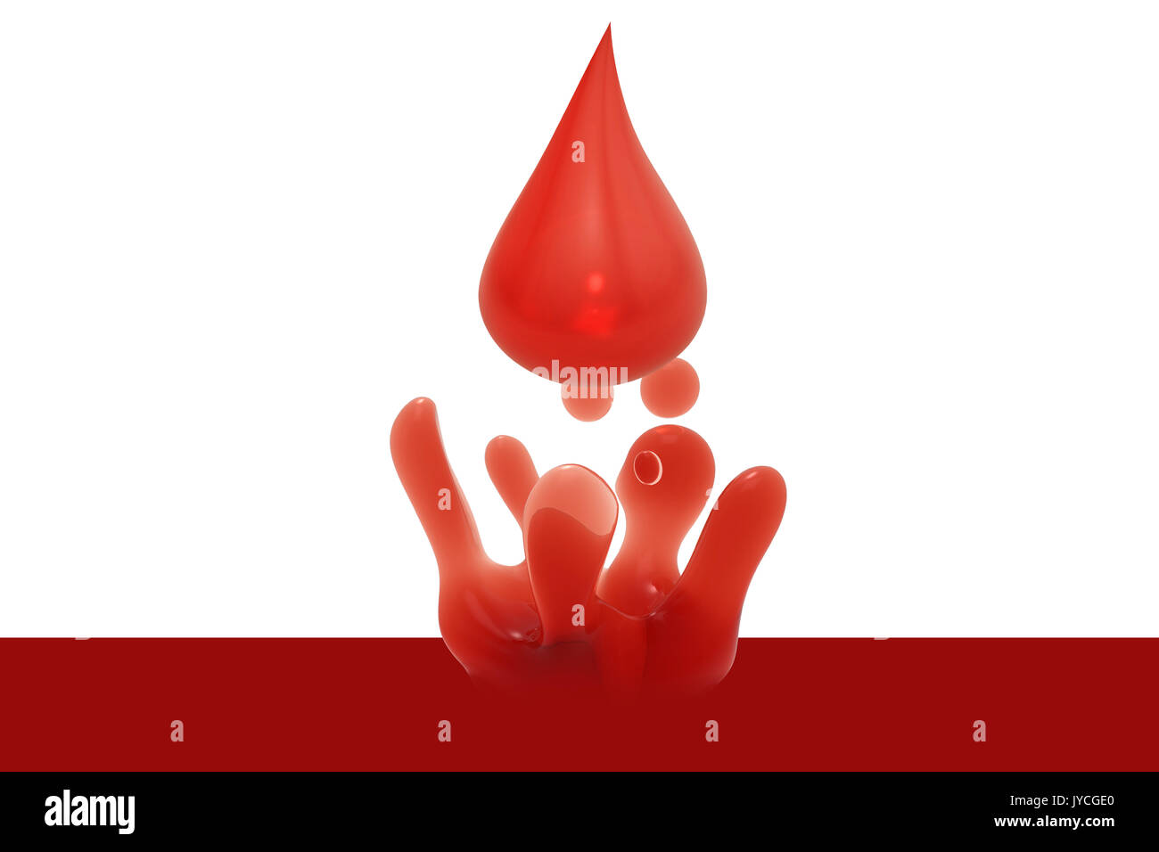 droplet of blood on white background Stock Photo - Alamy