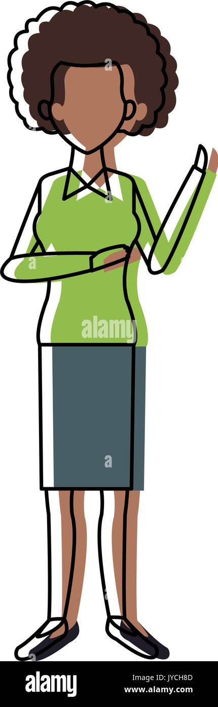 Happy beautiful girl standing Stock Vector Images - Alamy