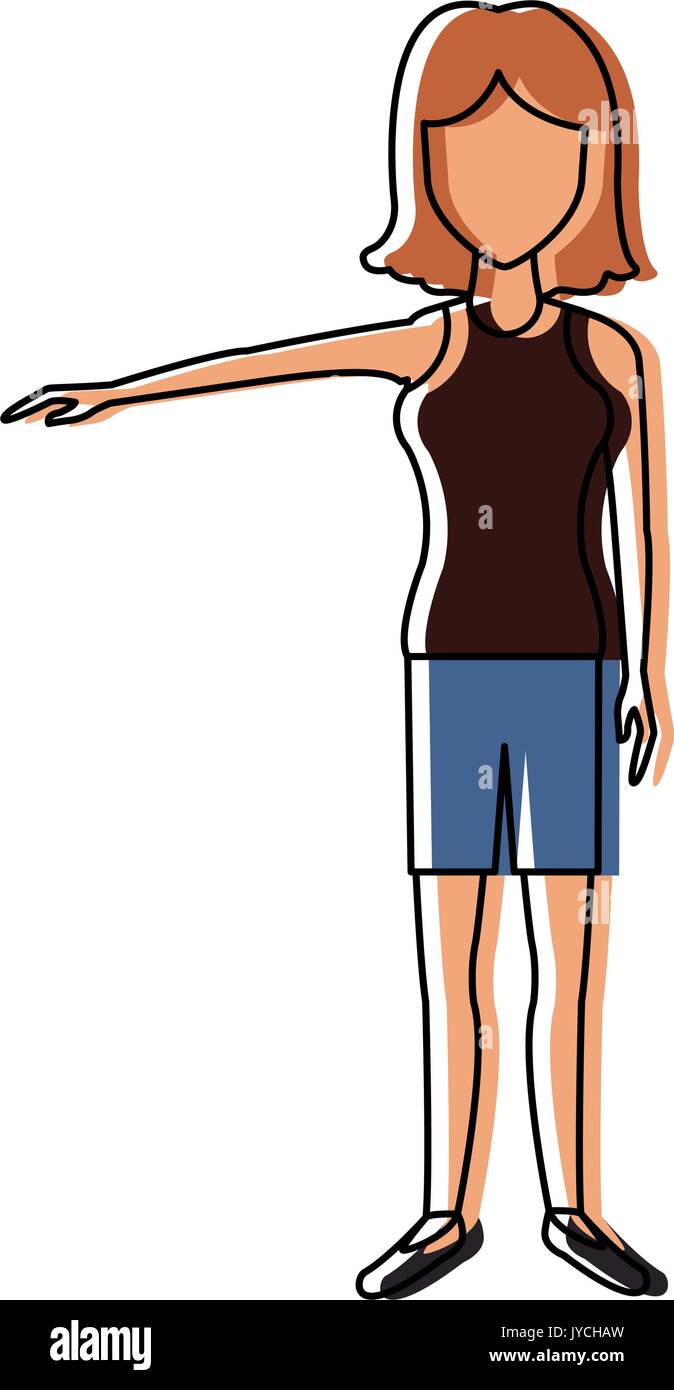 woman character people standing female image Stock Vector Image & Art ...