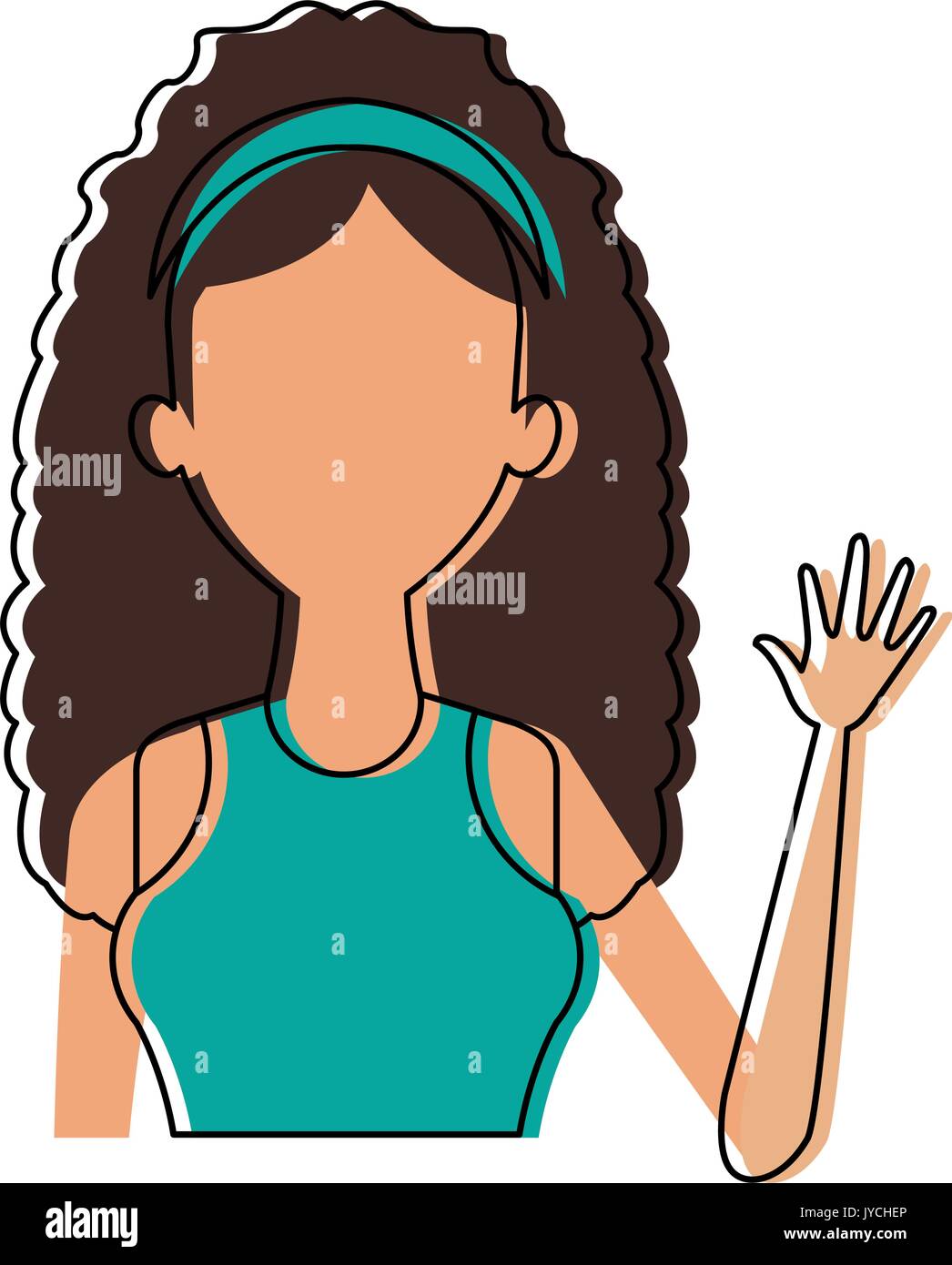 portrait young woman avatar female character Stock Vector Image & Art ...
