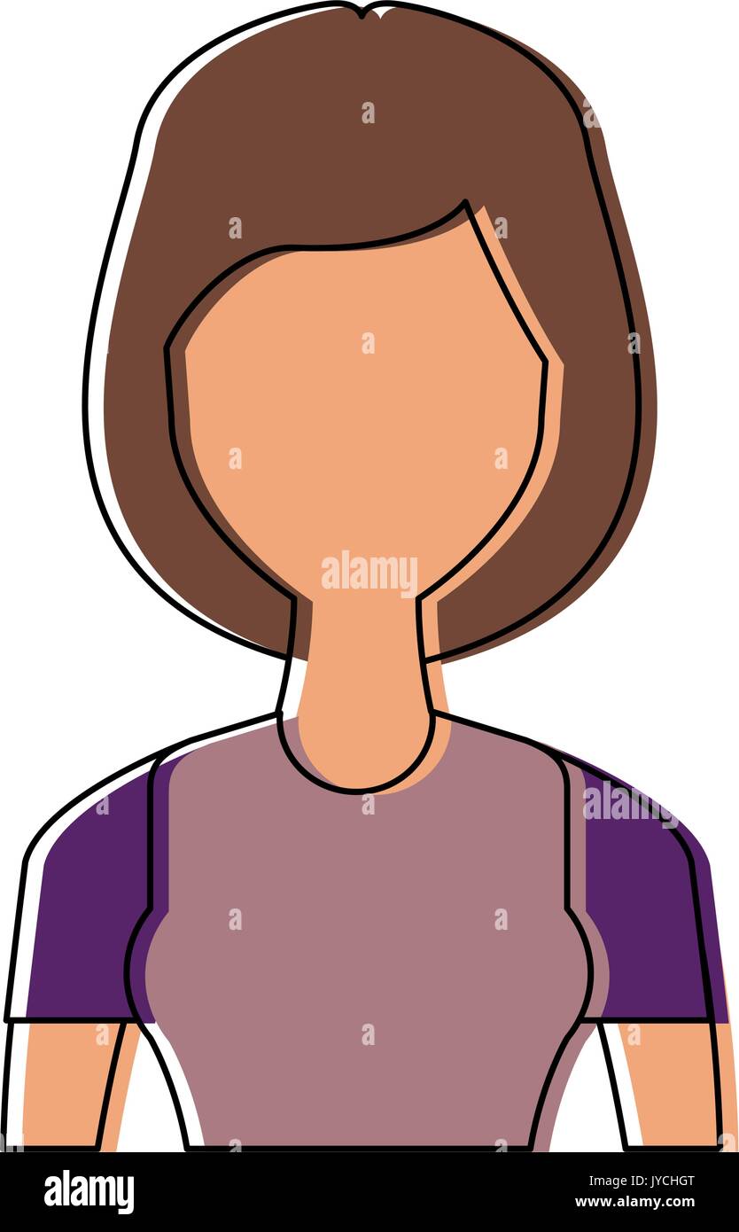 portrait young woman avatar female character Stock Vector Image & Art ...