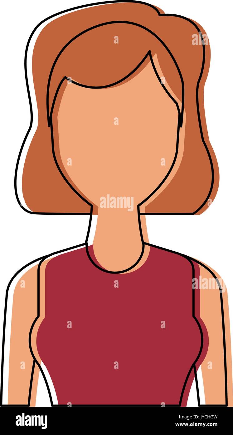 portrait young woman avatar female character Stock Vector Image & Art ...